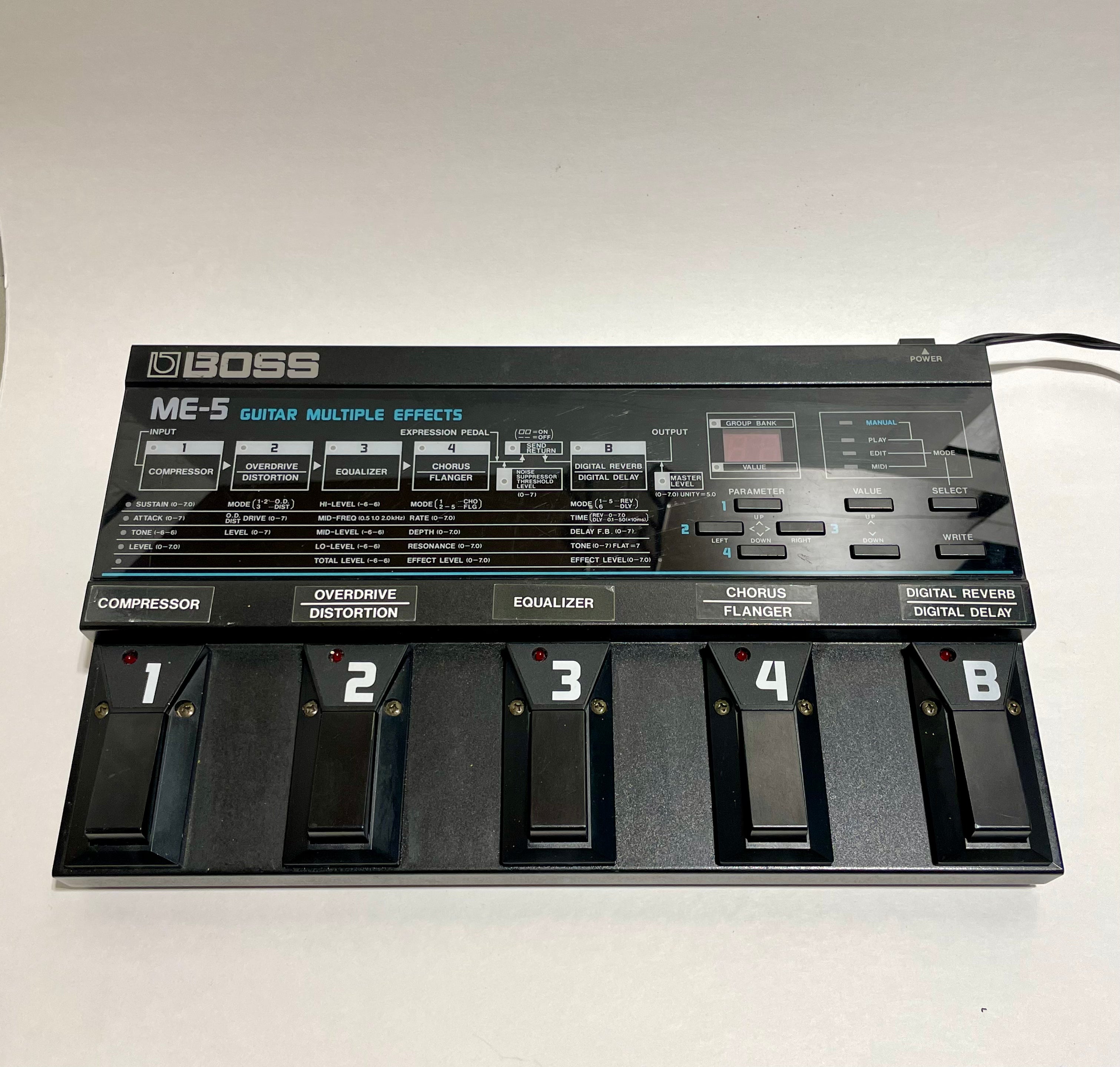 Boss ME-5 Guitar Multiple Effects 1988 - 1992 – Herscheid and the ...